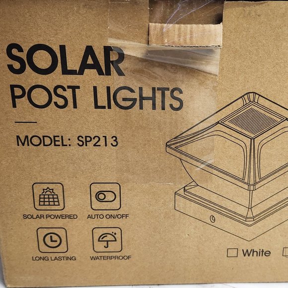 Other | Solar Post Light Model Sp213 Set Of 6 Black Post Lights New In ...